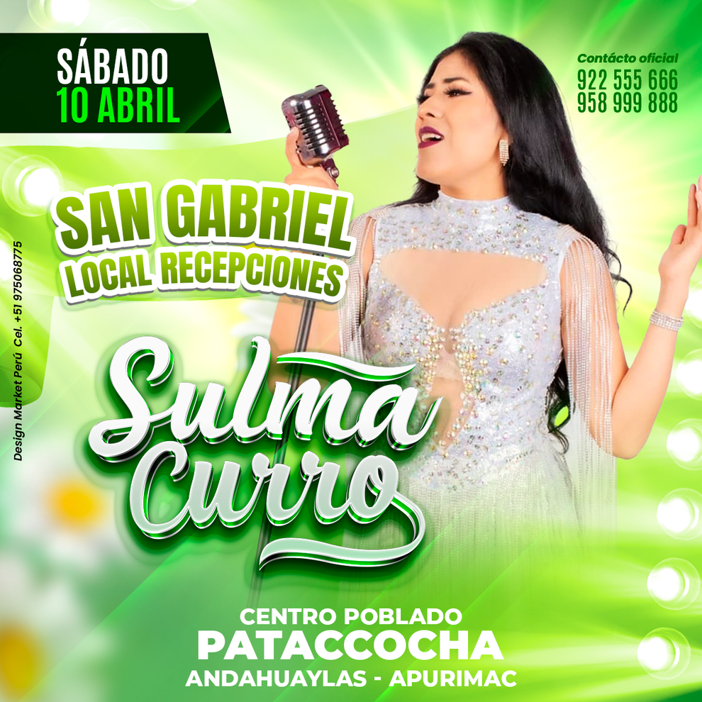 Flyer, post para redes sociales Modelo Sullma Curro – Design Market Perú