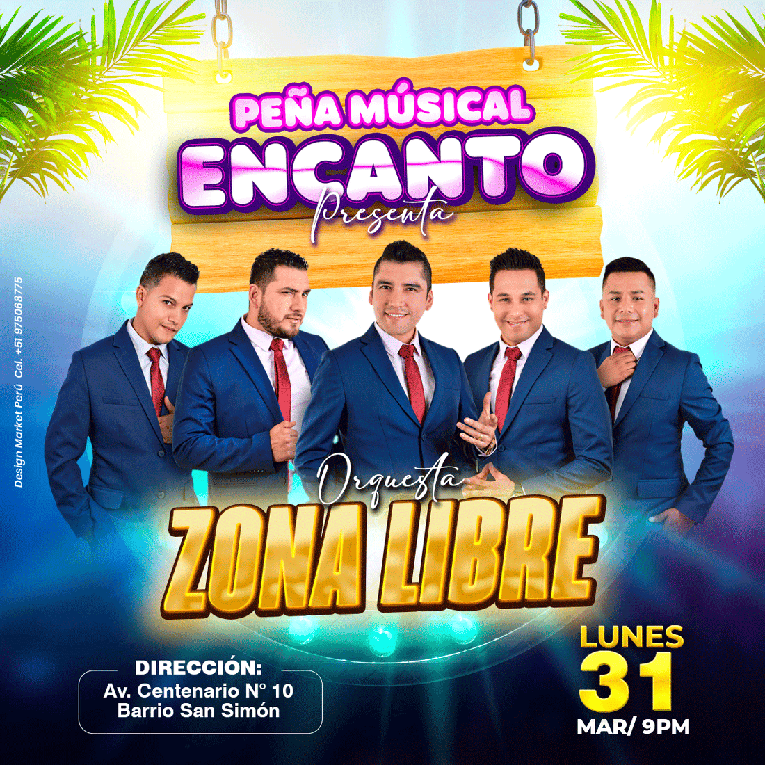 Flyer, post para redes sociales Modelo Zona Libre – Design Market Perú